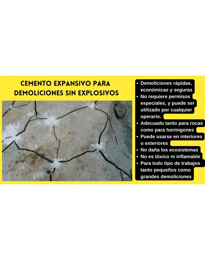 Cemento expansivo demoledor con máximo poder y control | TEAIS